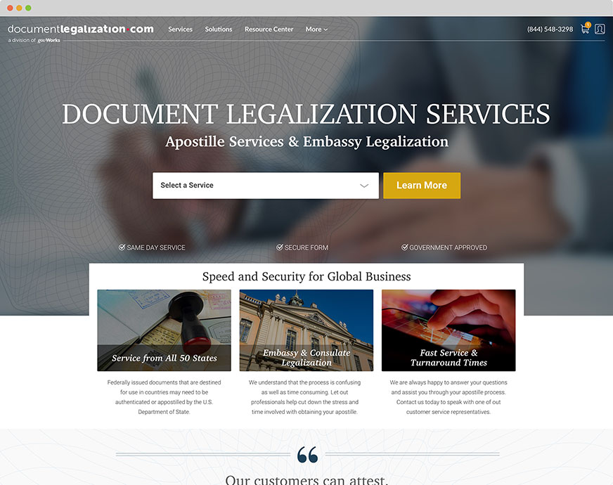 DocumentLegalization.com | a division of govWorks